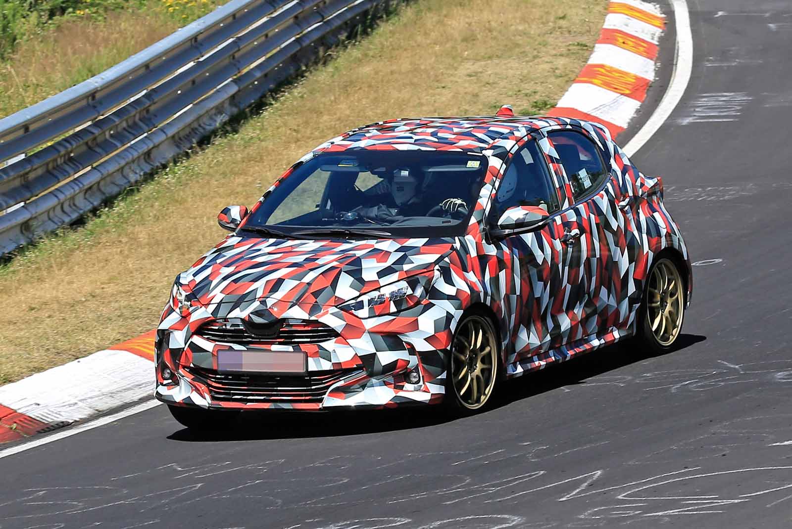 New 2020 Toyota Yaris seen testing with mini-Corolla design | Autocar