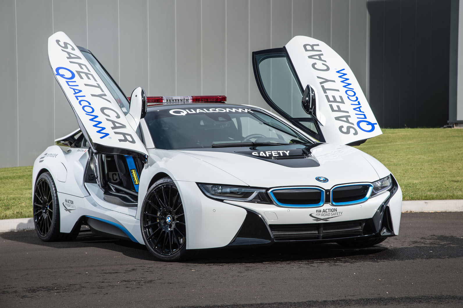 Formula E's BMW i8 safety car driven on track | Autocar