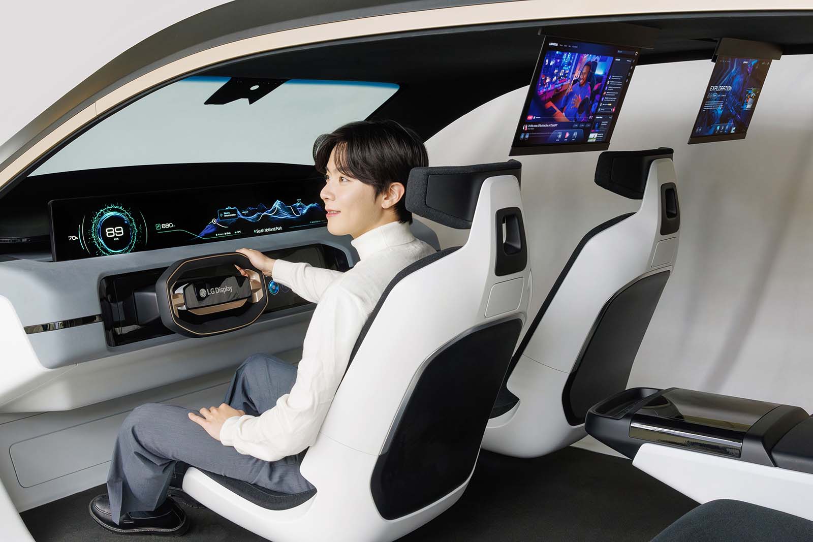 LG launches new passenger display that can't be seen by driver | Autocar