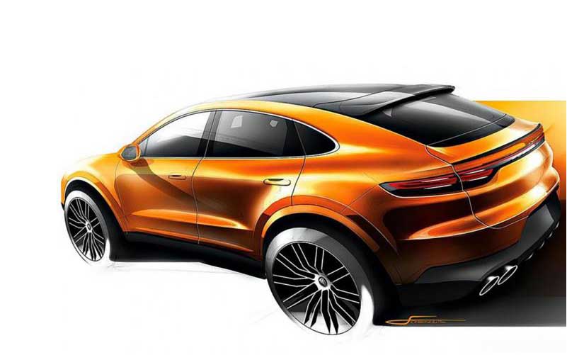 Porsche Cayenne Coupe: official sketch revealed ahead of imminent ...