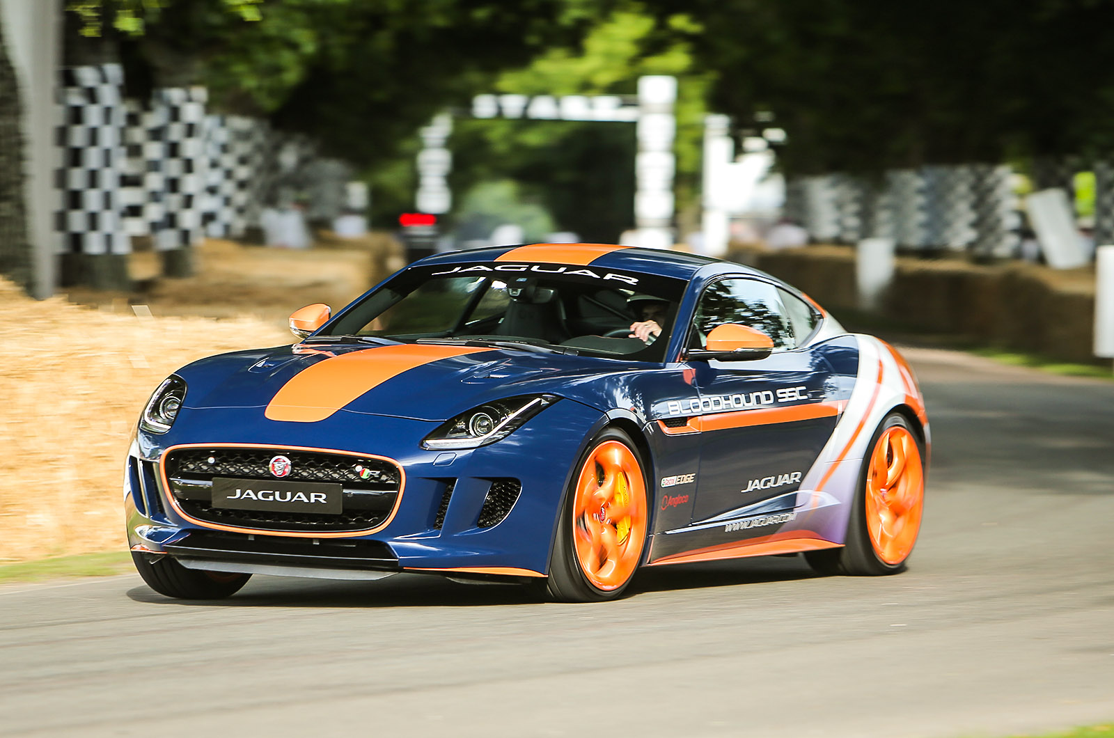 Jaguar's F-Type at Goodwood - Bloodhound SSC's chase car | Autocar