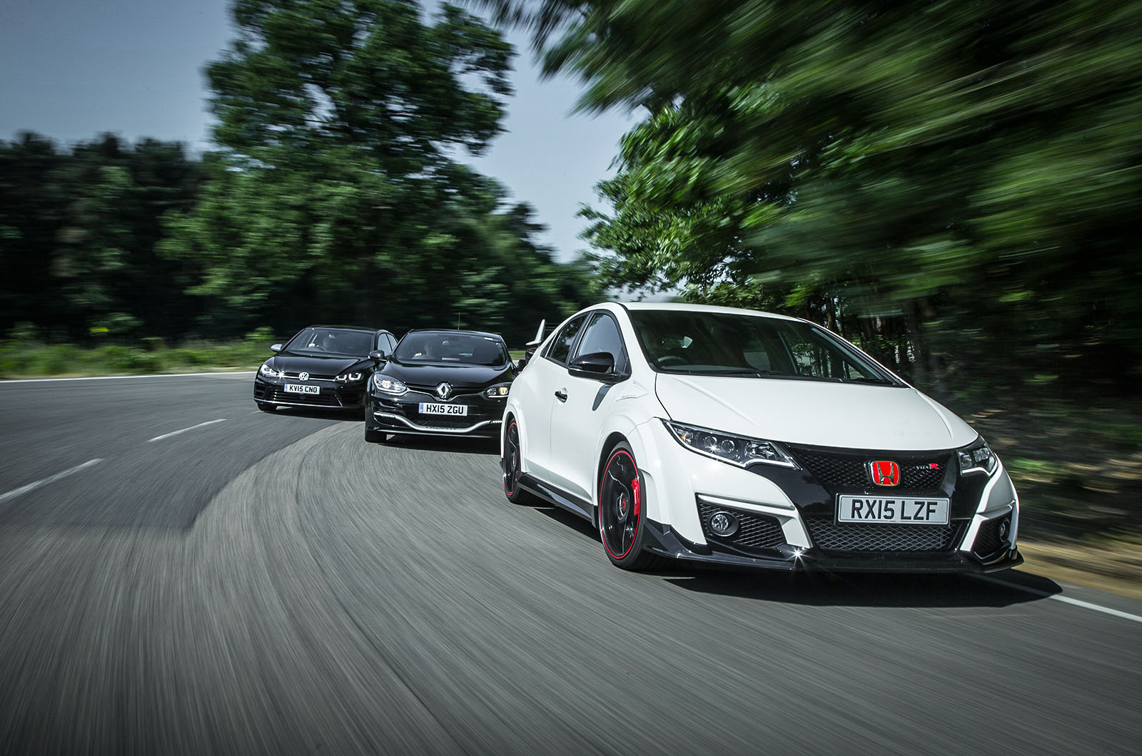 Honda Civic Type R vs Renault Megane RS 275 Trophy and VW Golf R | Autocar