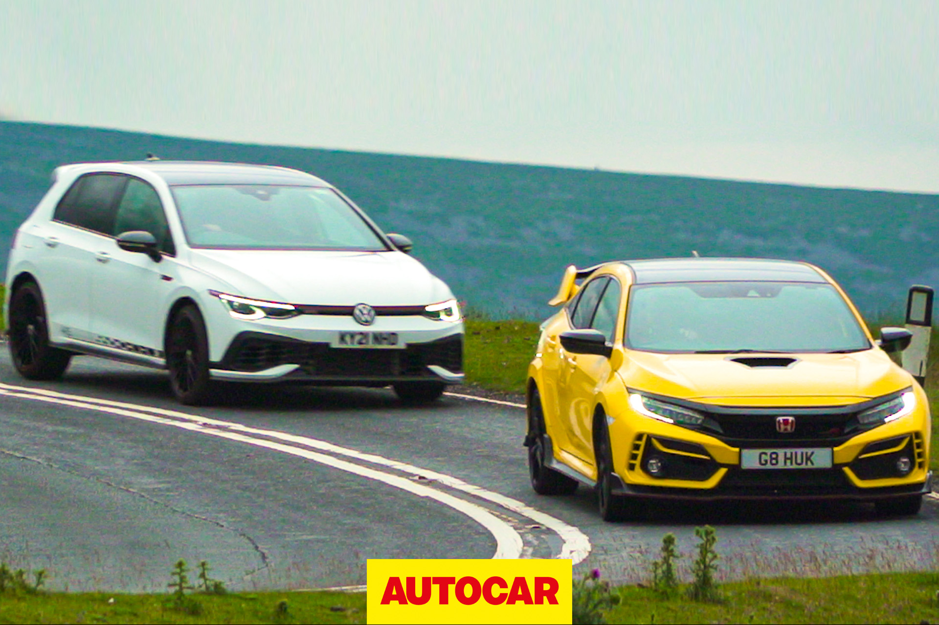 VW Golf GTI Clubsport 45 vs Honda Civic Type R Limited Edition video ...