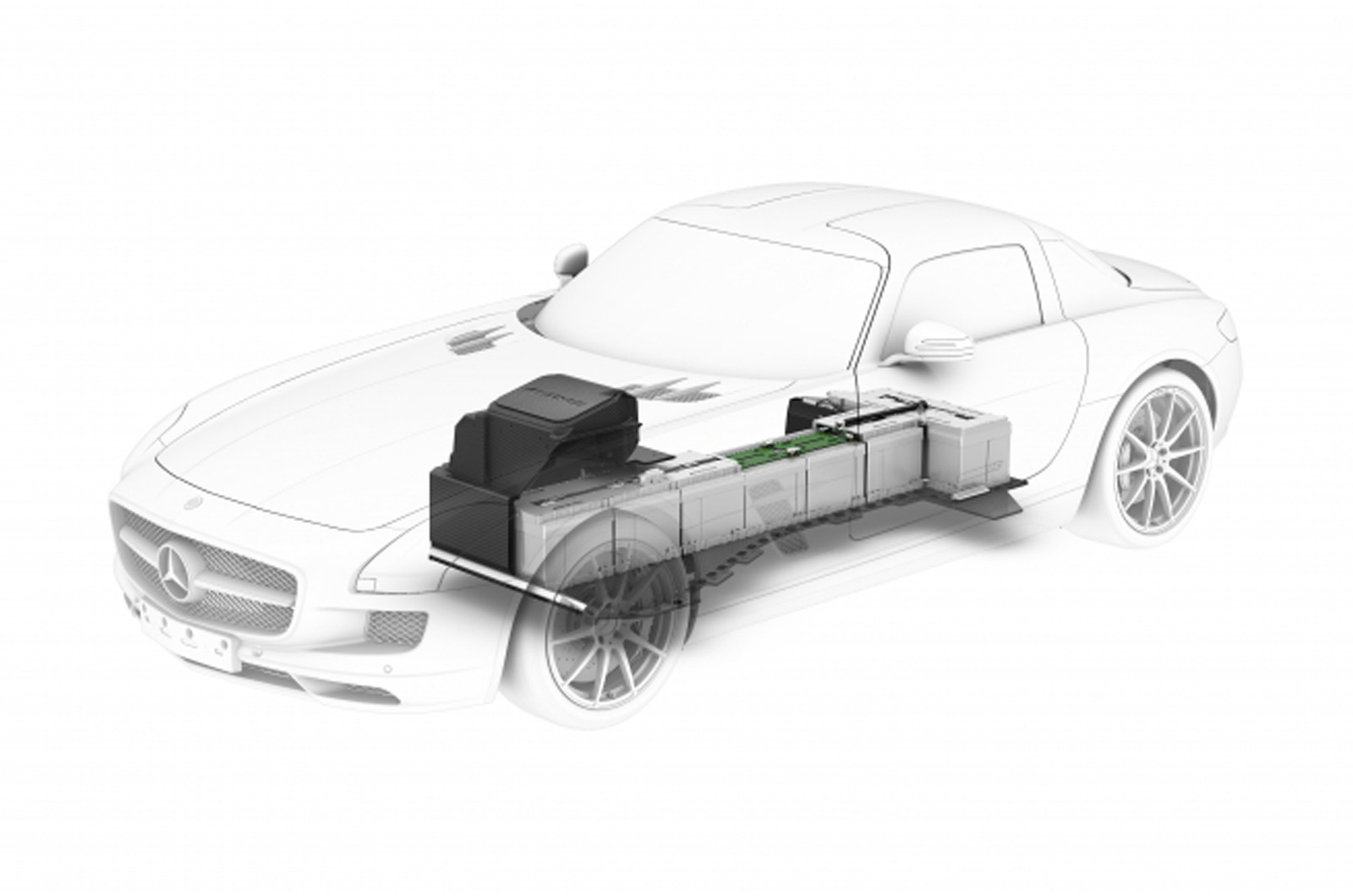 Merc reveals SLS E-Cell's drivetrain | Autocar
