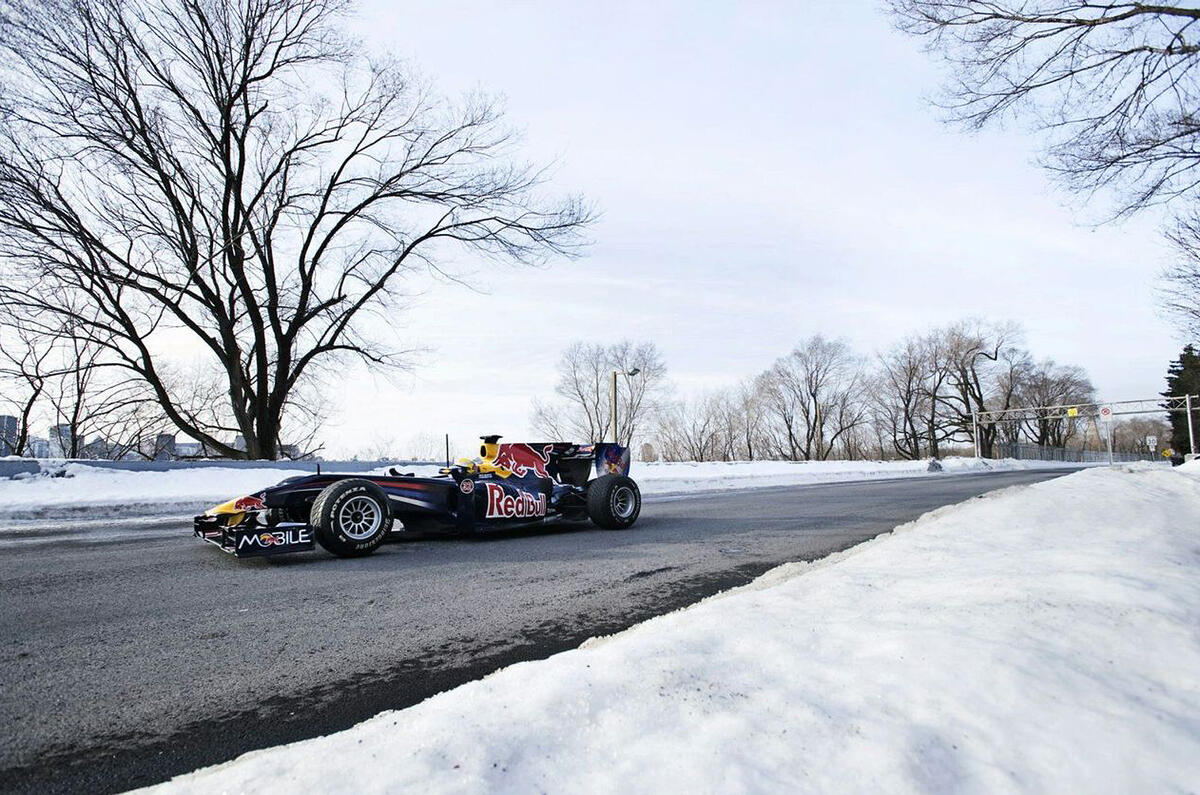 Red Bull F1 car on ice: pics | Autocar