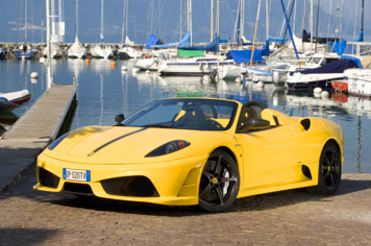 Yellow Ferrari 16m Scuderia