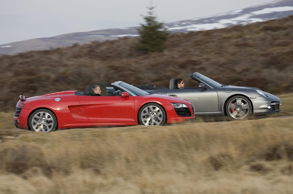 Audi R8 vs Porsche 911 Turbo | Autocar