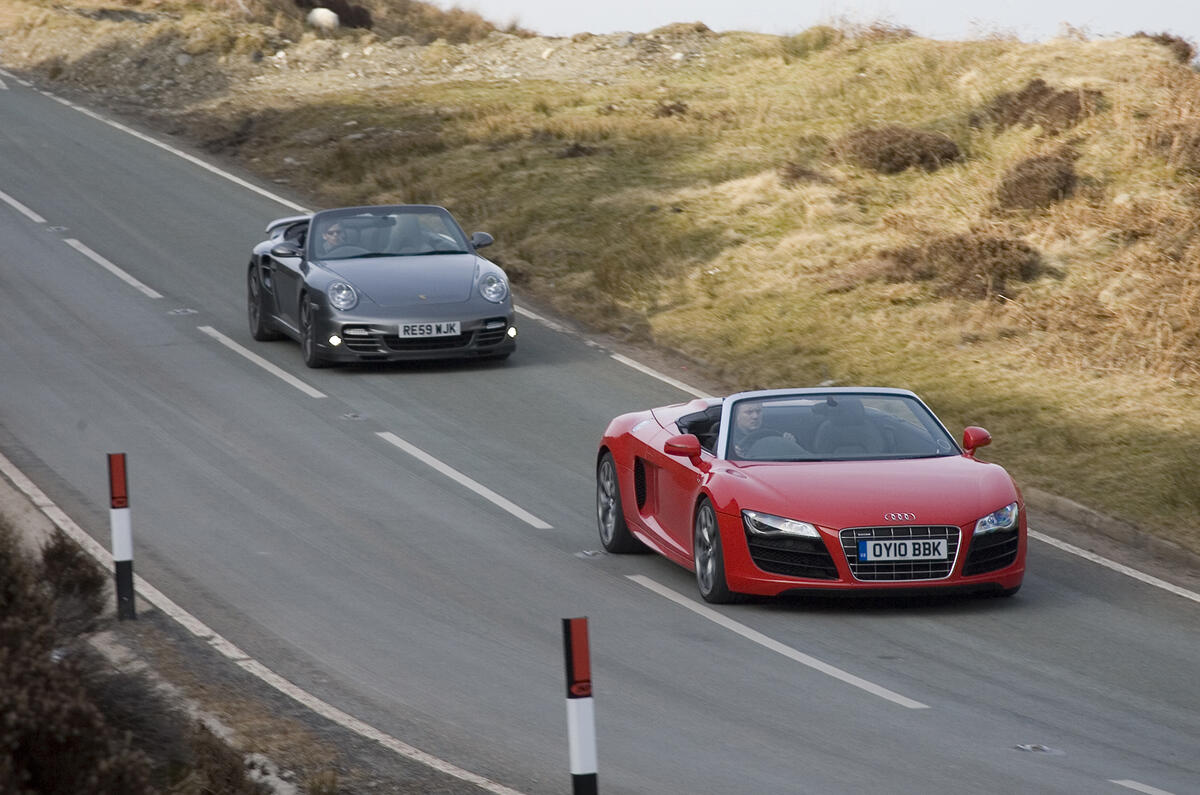 Audi R8 vs Porsche 911 Turbo | Autocar