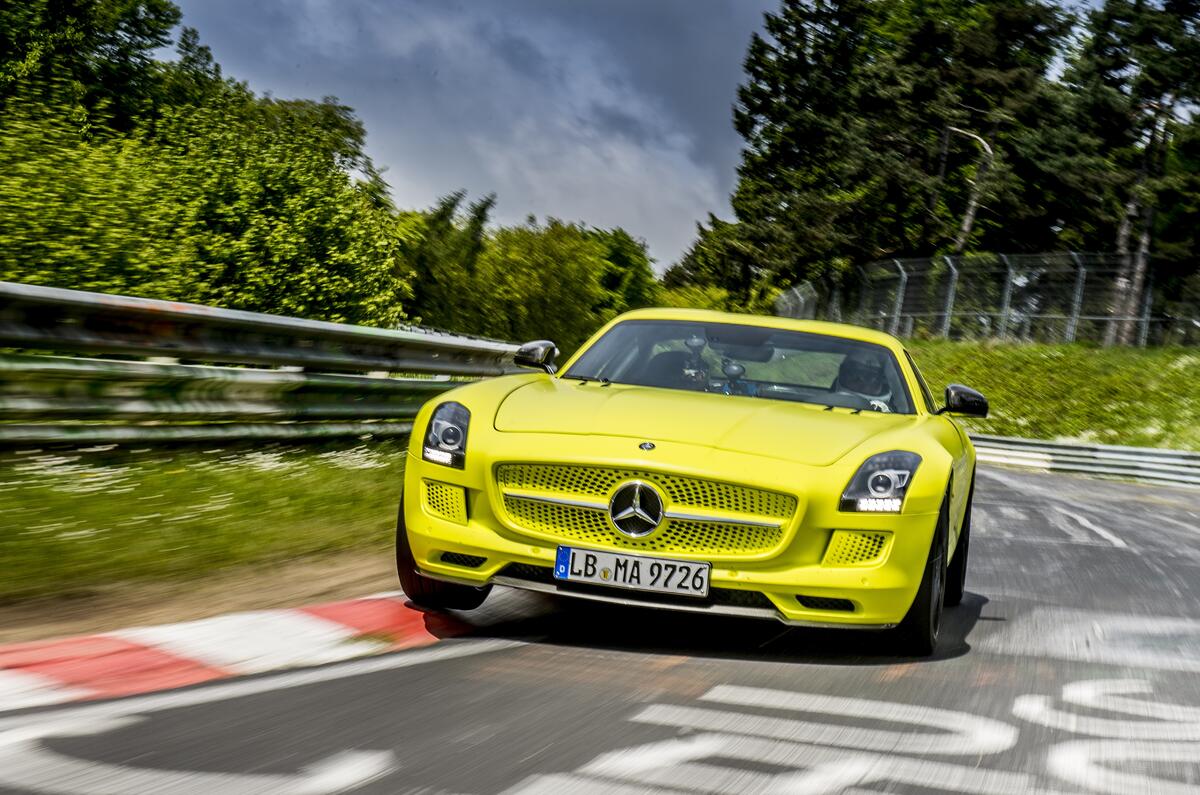 Mercedes-Benz SLS AMG Electric Drive smashes Nürburgring electric lap ...