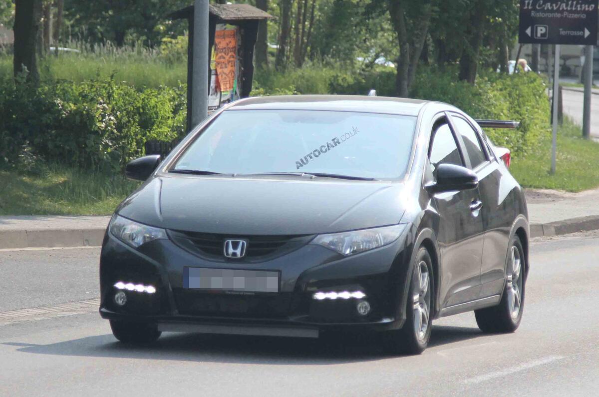 High-performance Honda Civic test mule spied testing | Autocar