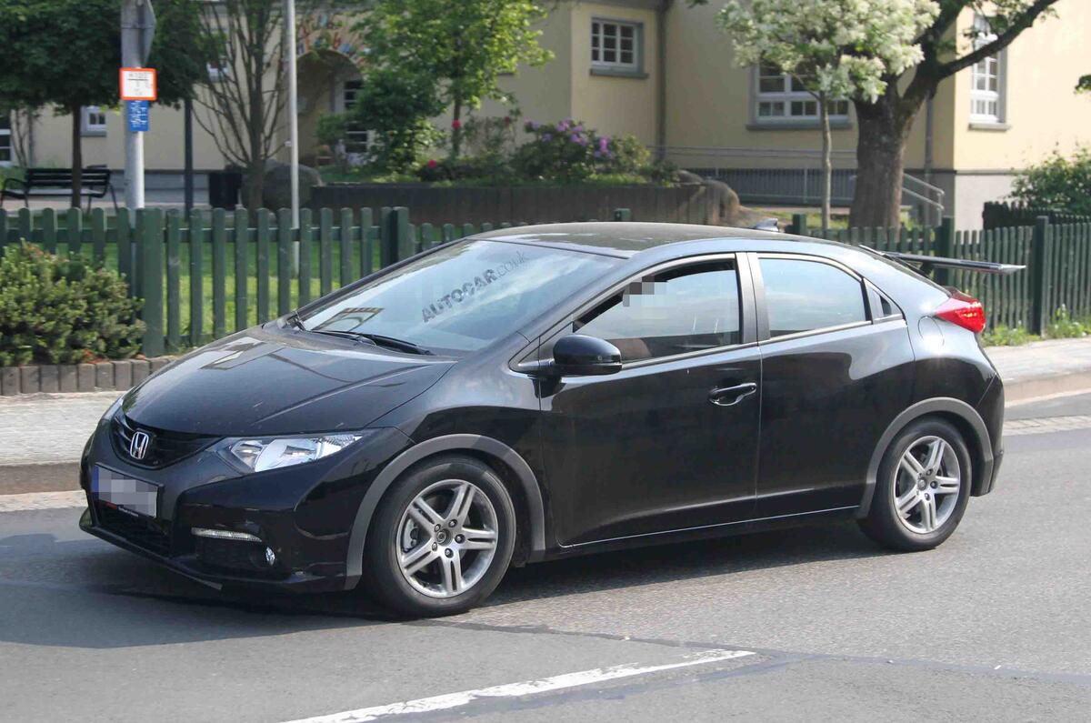 High-performance Honda Civic test mule spied testing | Autocar
