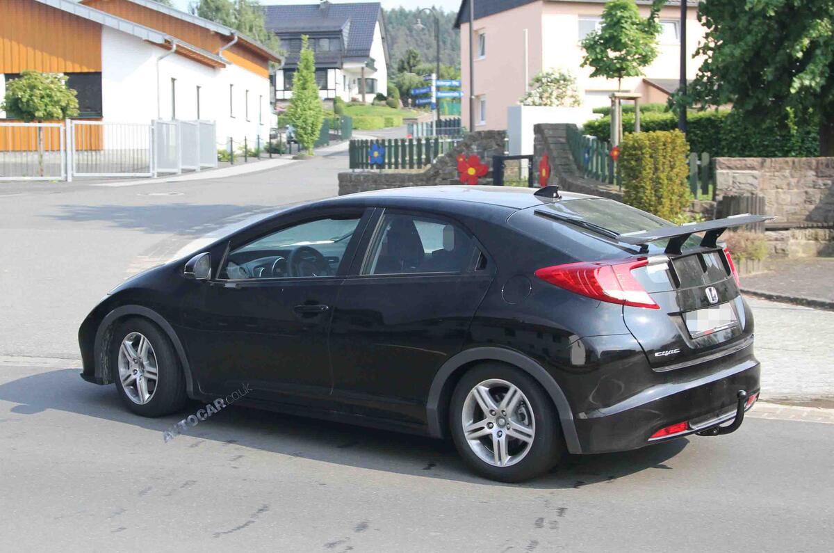 High-performance Honda Civic test mule spied testing | Autocar