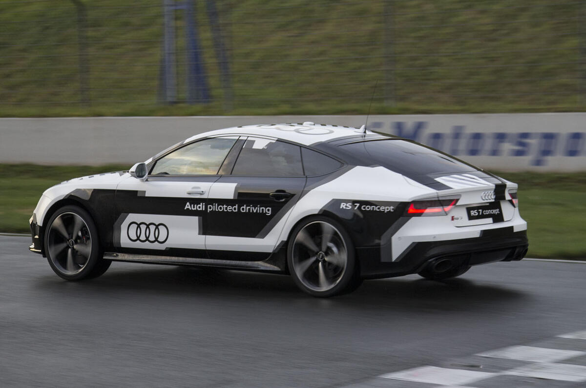 A hot lap in the passenger seat of Audi's self-driving RS7