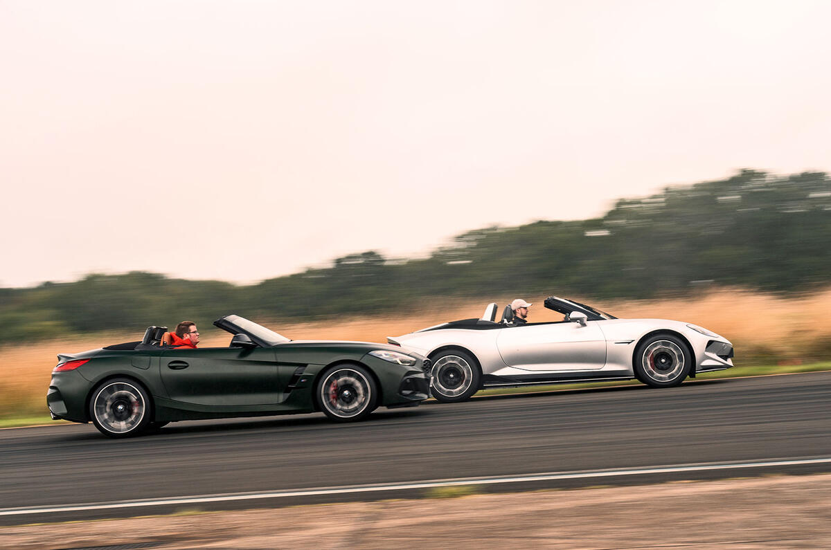 Cyber attack: BMW Z4 vs MG Cyberster | Autocar