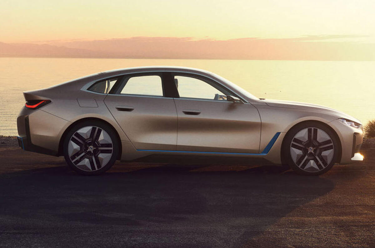 BMW i4 electric saloon shown in near-production form | Autocar