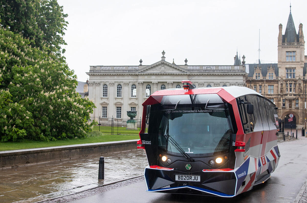 Aurrigo begins autonomous shuttle trials on Cambridge roads | Autocar