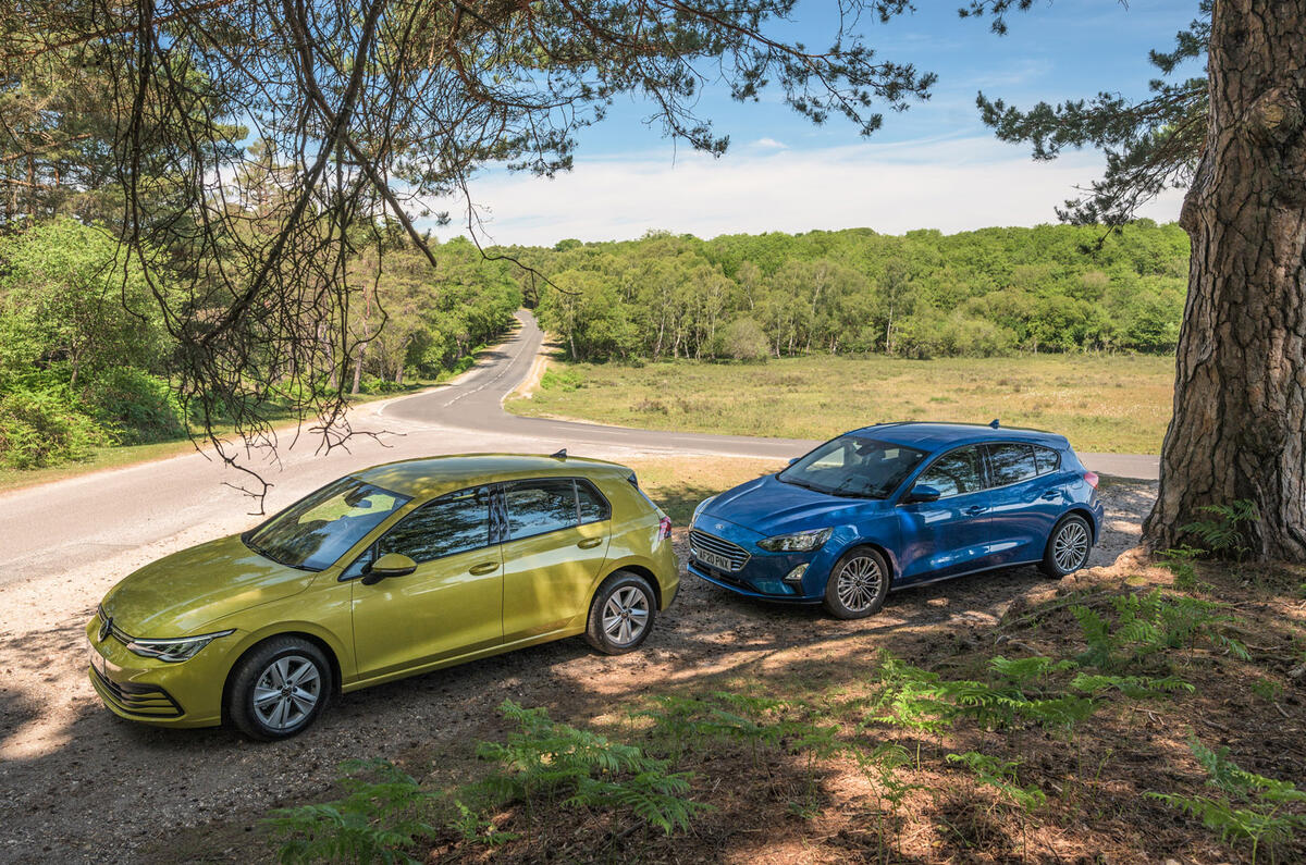 Hatch match: 2020 Volkswagen Golf vs. Ford Focus | Autocar