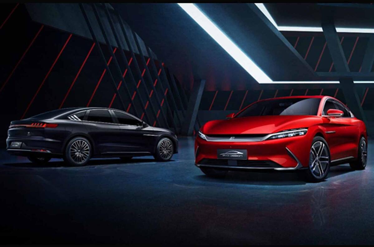 BYD Han EV revealed in Europe as Tesla Model 3 rival | Autocar