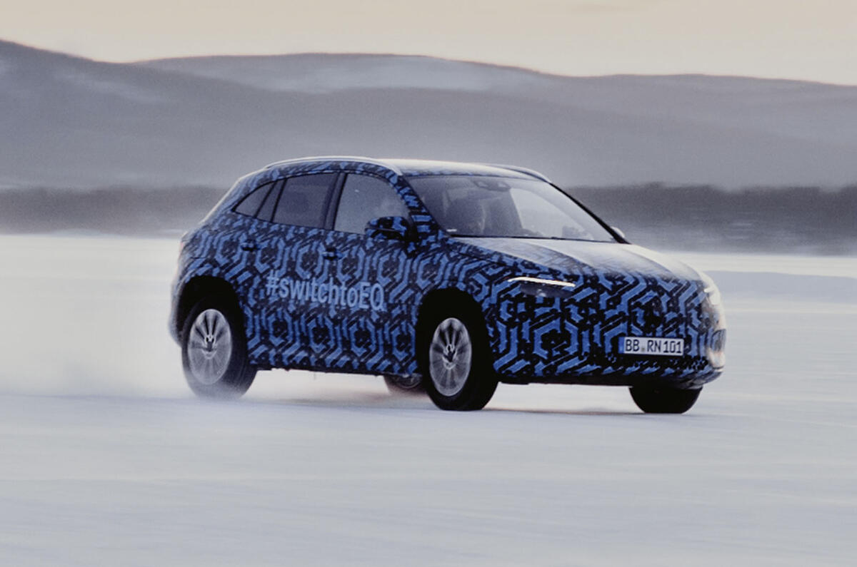 Mercedes EQA: electric crossover drops disguise in new images | Autocar