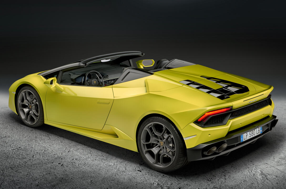 Lamborghini Huracan rear-wheel drive Spyder revealed at LA motor show ...