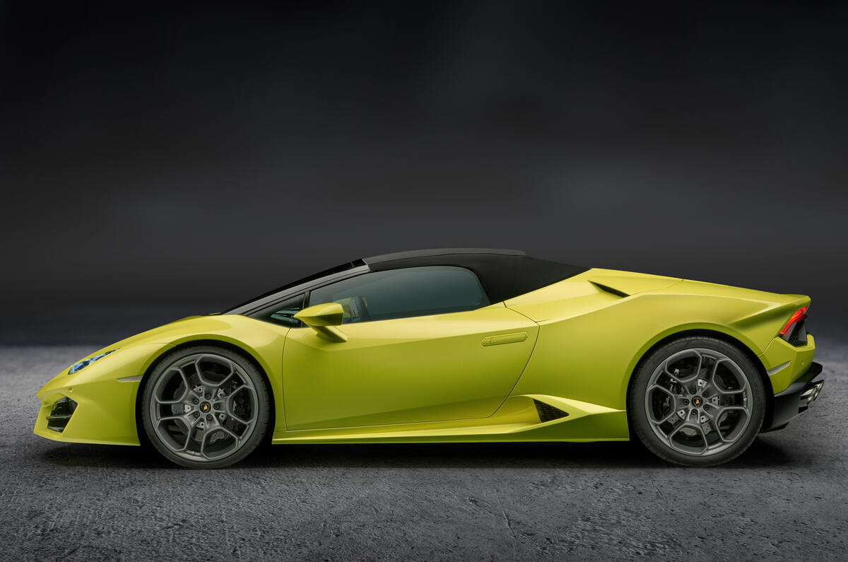 Lamborghini Huracan rear-wheel drive Spyder revealed at LA motor show ...