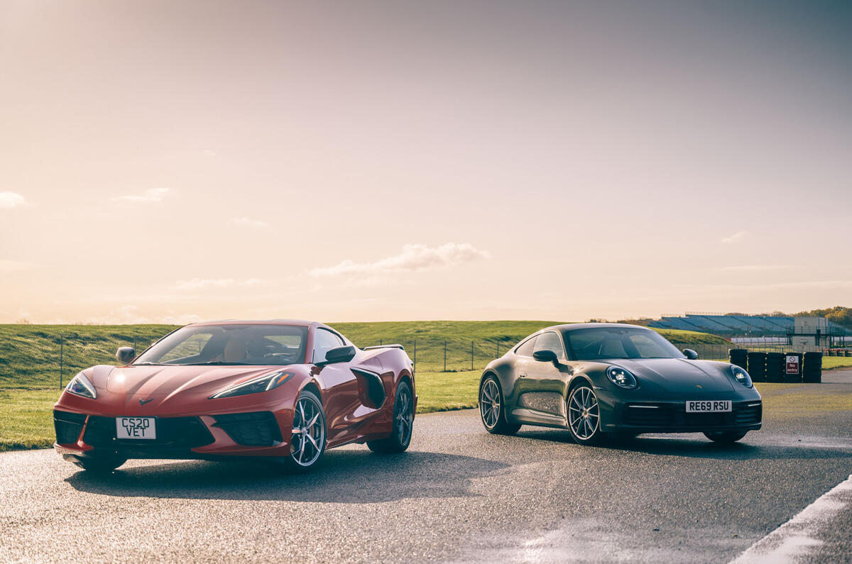 Transatlantic tussle: Porsche 911 meets C8 Chevrolet Corvette | Autocar