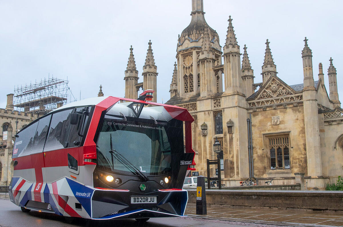 Aurrigo begins autonomous shuttle trials on Cambridge roads | Autocar