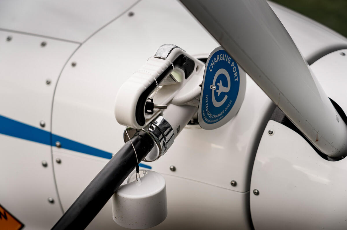 Sparks fly: Skoda Enyaq iV meets electric plane | Autocar