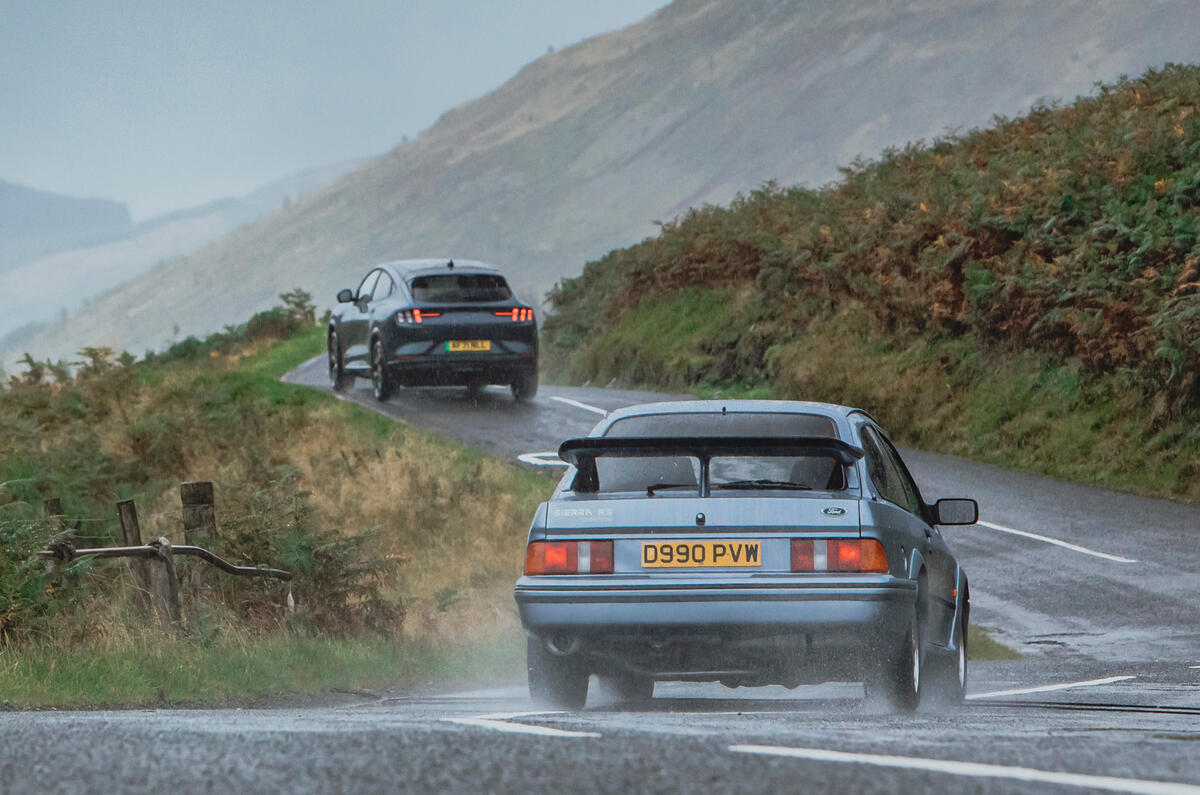 True blue: Ford Sierra RS Cosworth vs Mustang Mach-E | Autocar