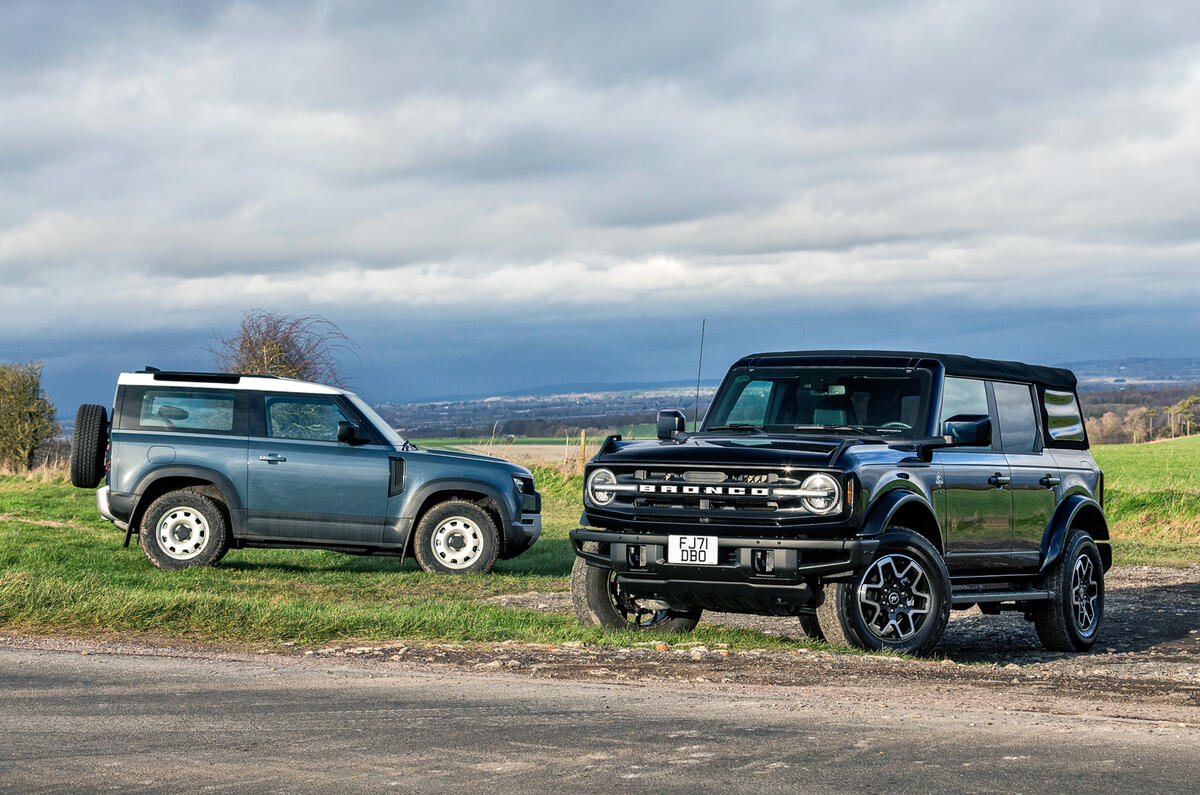 Ford Bronco vs Land Rover Defender: US and UK 4x4s face-off | Autocar