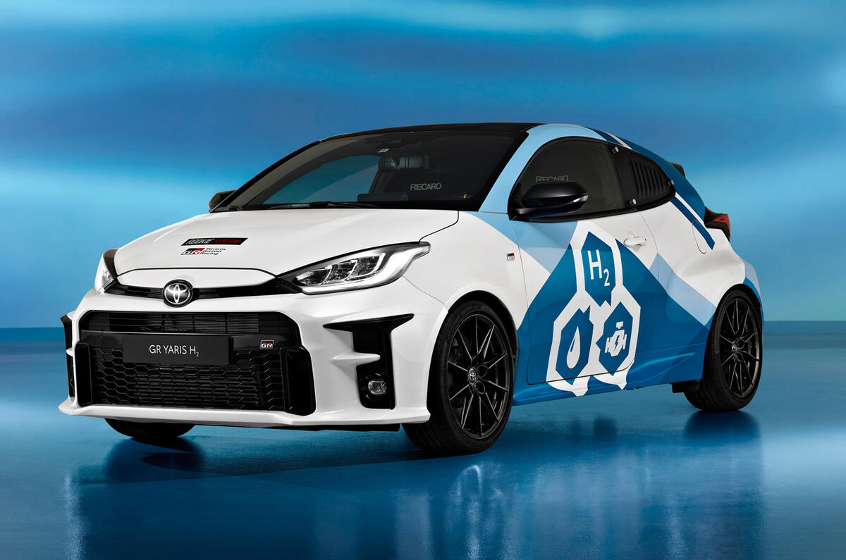 Toyota GR Yaris H2: hydrogen hot hatch shown in action | Autocar