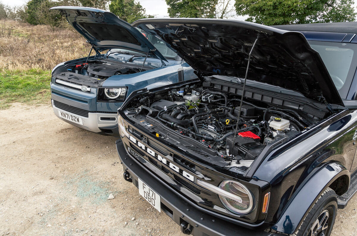 Ford Bronco vs Land Rover Defender: US and UK 4x4s face-off | Autocar