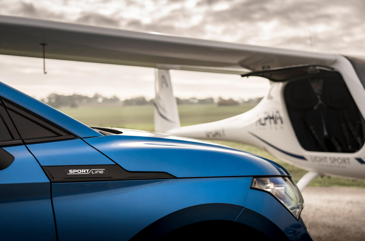 Sparks fly: Skoda Enyaq iV meets electric plane | Autocar