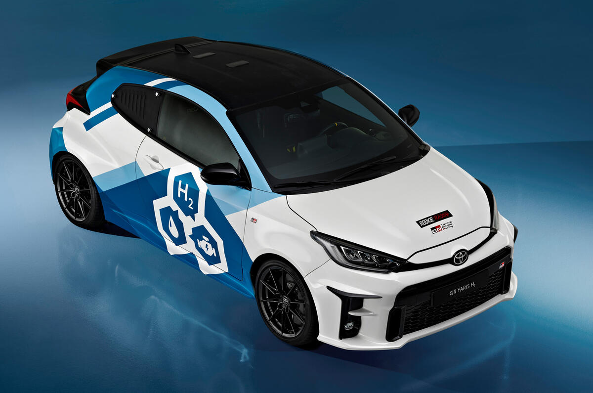 Toyota GR Yaris H2: hydrogen hot hatch shown in action | Autocar