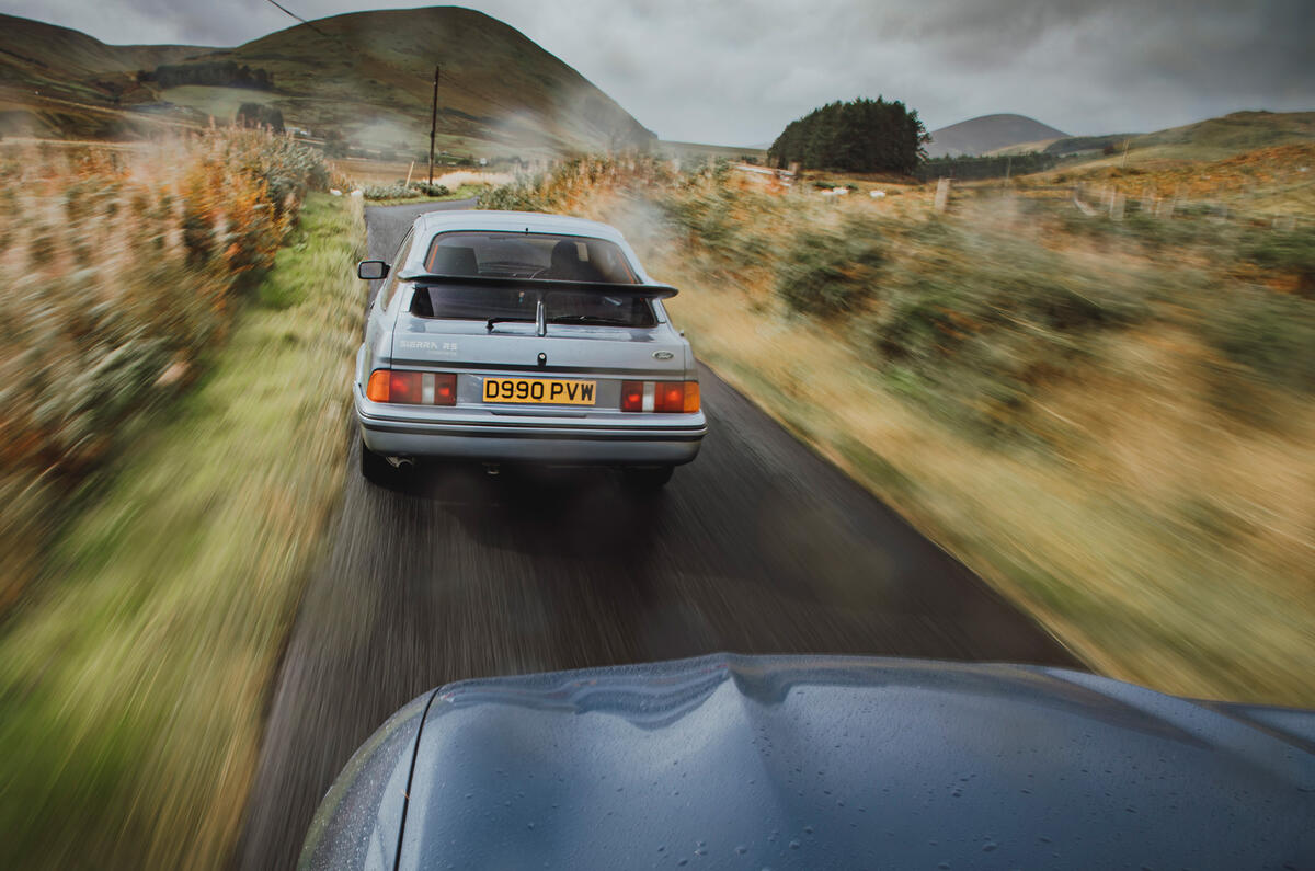 True blue: Ford Sierra RS Cosworth vs Mustang Mach-E | Autocar