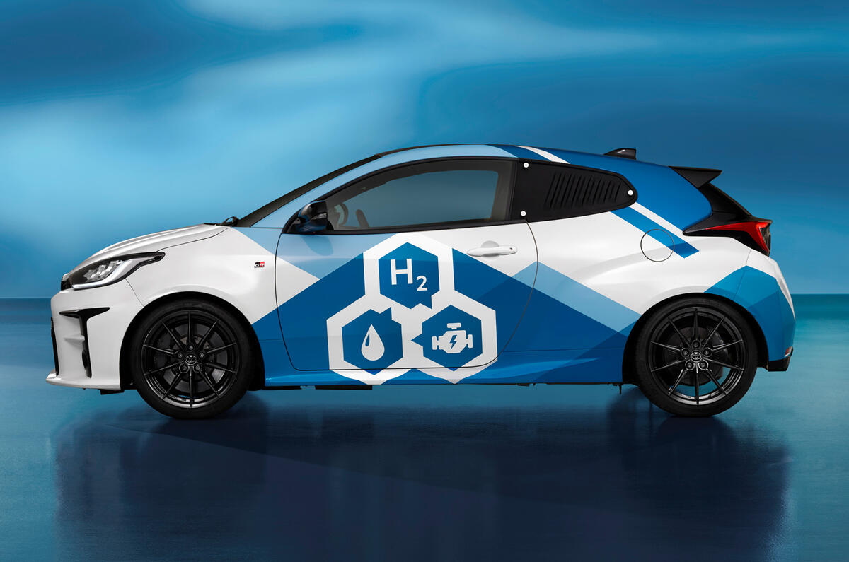 Toyota GR Yaris H2: hydrogen hot hatch shown in action | Autocar