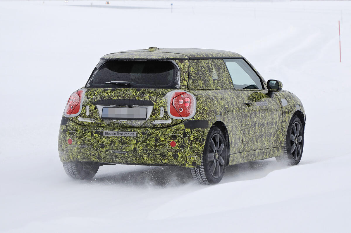 New 2023 Mini Electric hatch spotted winter testing | Autocar