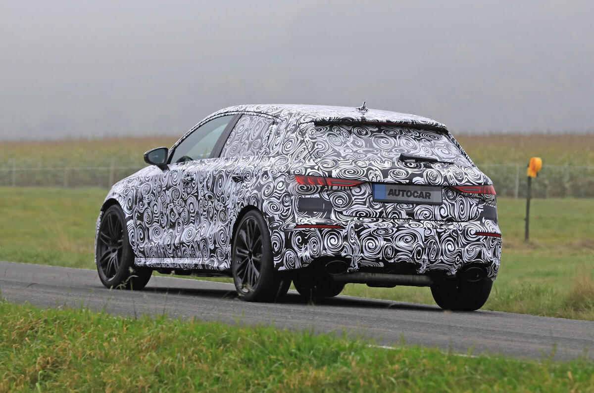 New Audi RS3 saloon: 394bhp AMG A45 rival drops disguise | Autocar