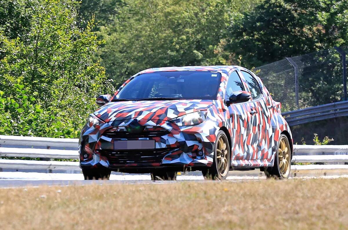 New 2020 Toyota Yaris seen testing with mini-Corolla design | Autocar