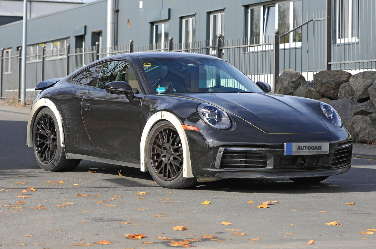 High-riding Porsche 911 prototype hints at rally-inspired variant | Autocar