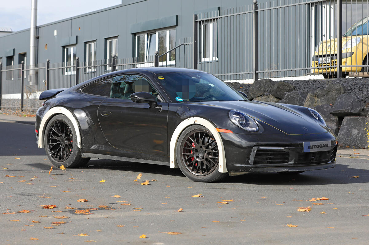 High-riding Porsche 911 prototype hints at rally-inspired variant | Autocar