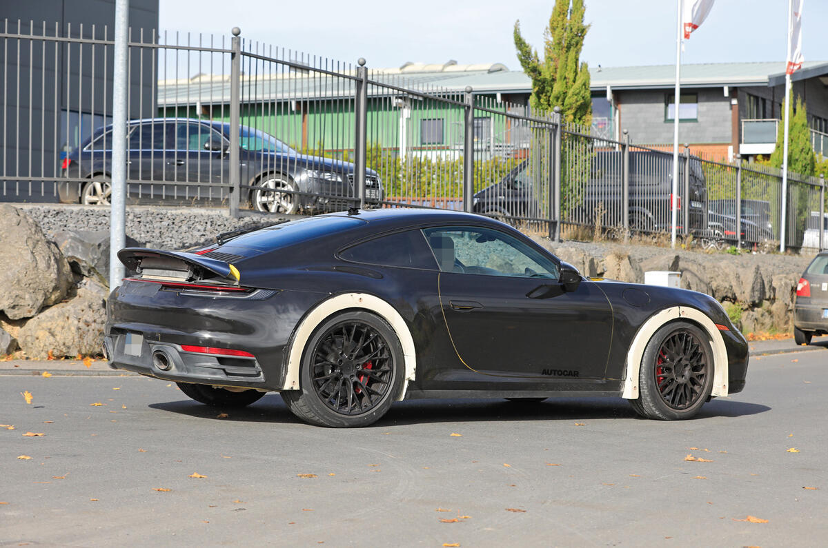 High-riding Porsche 911 prototype hints at rally-inspired variant | Autocar