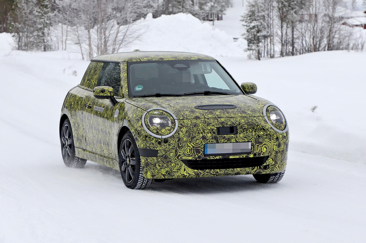 New 2023 Mini Electric hatch spotted winter testing | Autocar