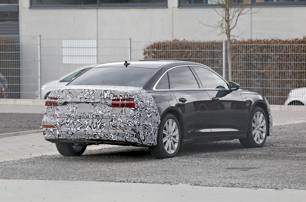 2023 Audi A6 facelift spotted during on-road tests | Autocar