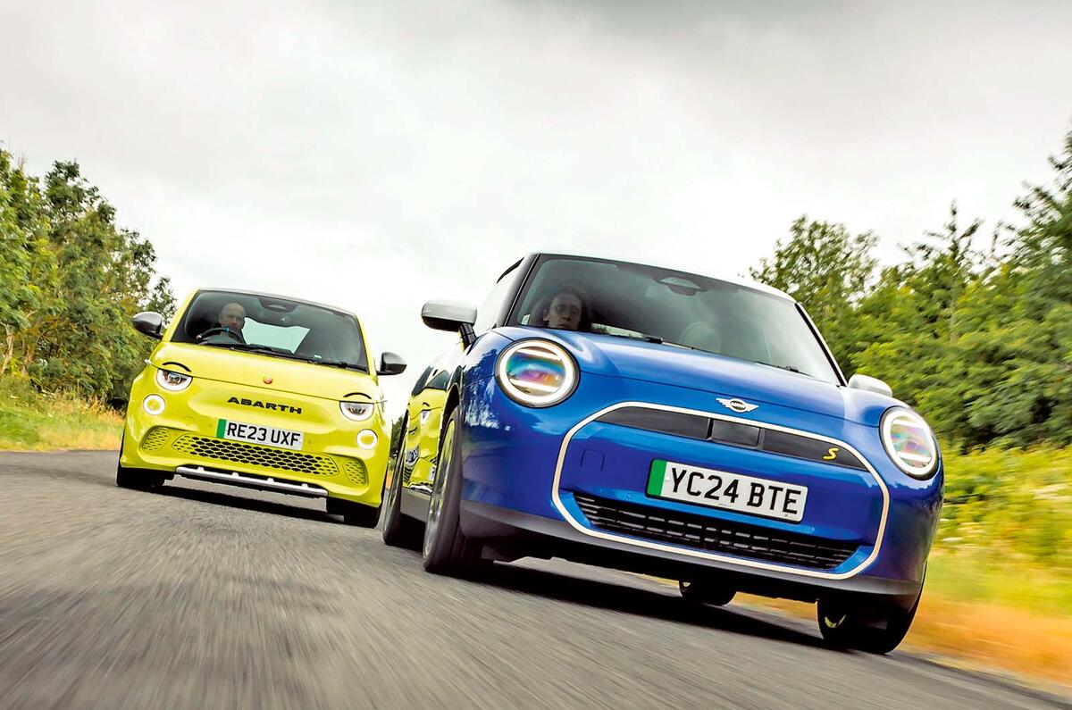 The E-talian job: Mini Cooper SE vs Abarth 500e | Autocar