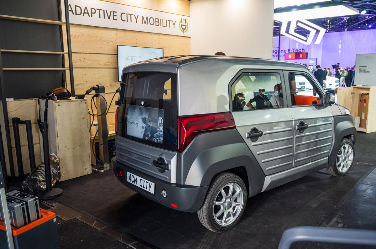 New ACM City One is battery-swapping urban EV | Autocar