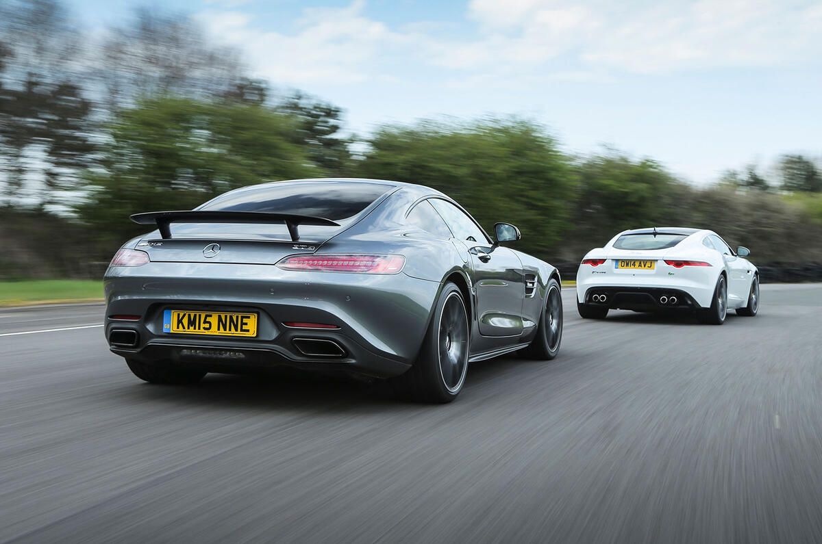 Mercedes-AMG GT S vs Porsche 911 GTS and Jaguar F-Type R | Autocar