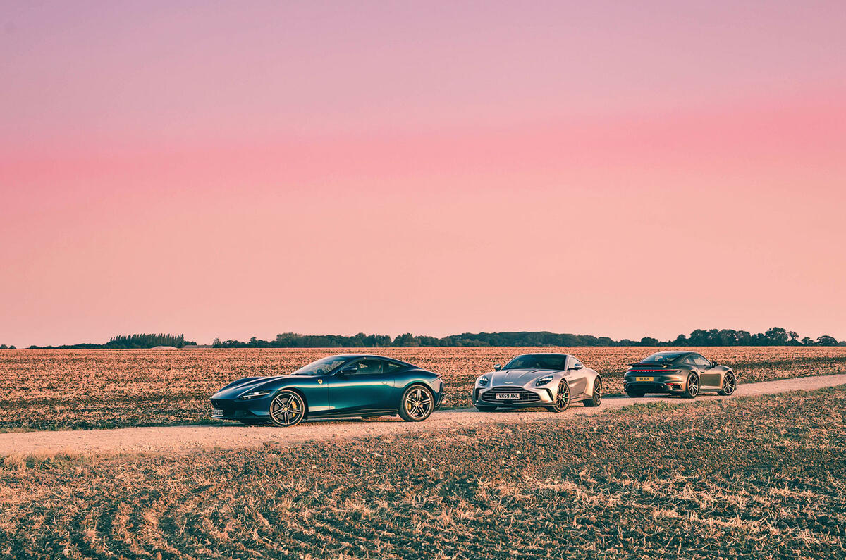 New Aston Martin Vantage vs Ferrari Roma and 911 Turbo | Autocar