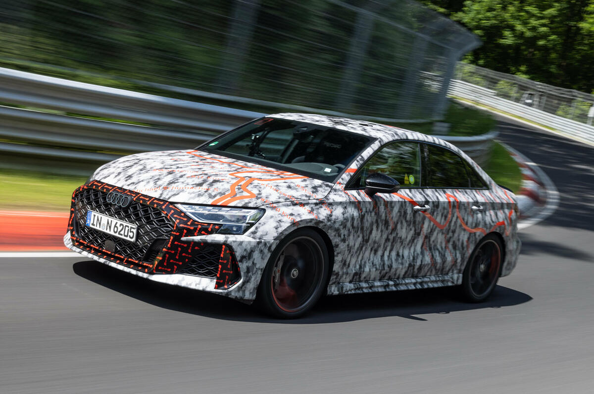 First pictures of facelifted Audi RS3 as it claims Nürburgring record ...