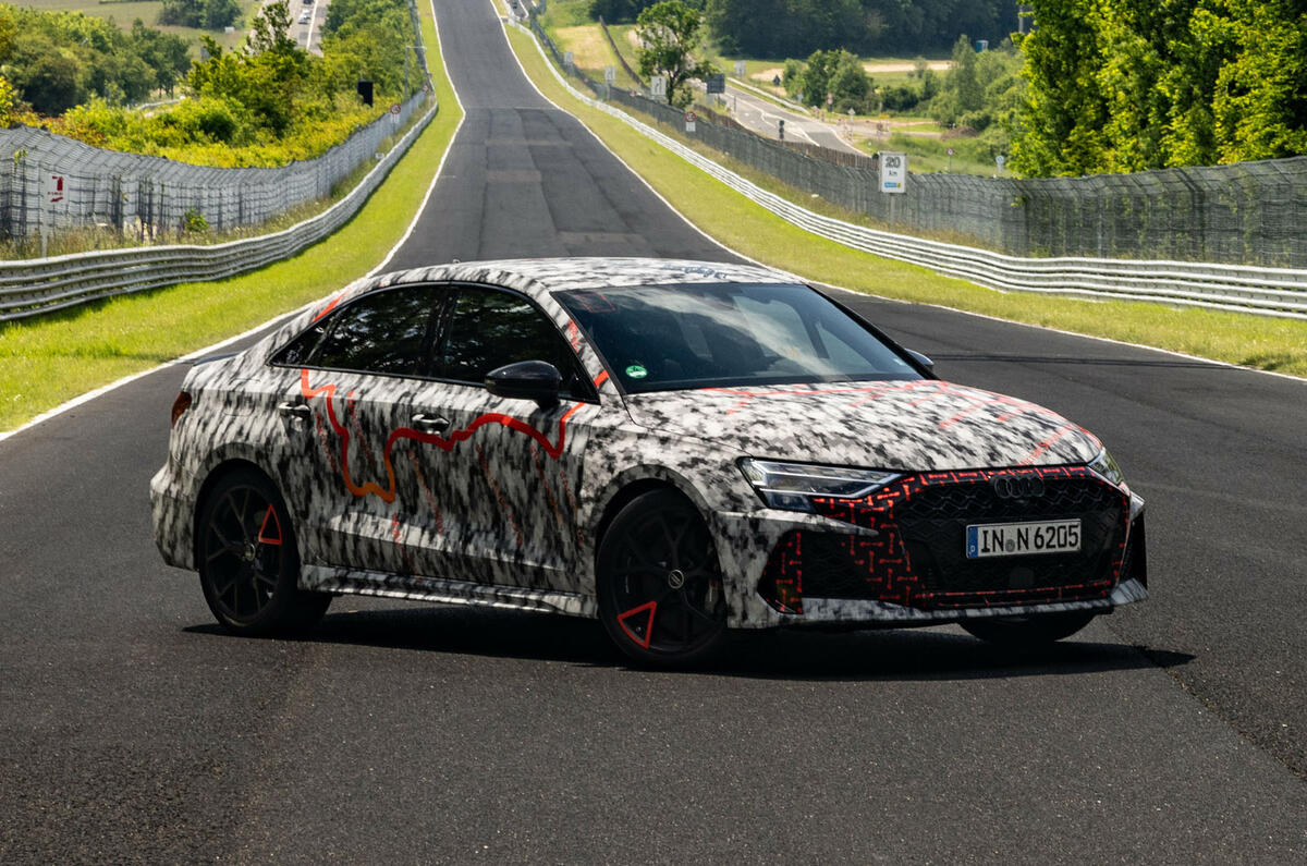 First pictures of facelifted Audi RS3 as it claims Nürburgring record ...